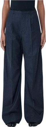 Maison Margiela Femme, Pantalons, Noir, Taille: 38 FR Pantalon Tailleur Jambe Large