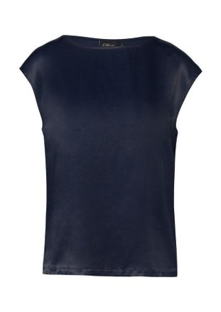 s.Oliver Kurzarmshirt T-Shirt &Auml;rmelloses Viskose-Shirt im Fabricmix