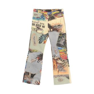 Who Decides War by Ev Bravado Homme, Jeans, Multicolore, Taille: W34 Jean Droit Patchwork