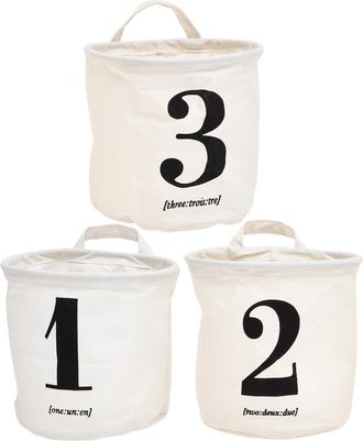 Lurrose 3 Stück Teiliges Wand hängeorganizer Atmungsaktivem Baumwollstoff Faltbare Aufbewahrungstaschen für Schlafzimmer Badezimmer Büro und Schrank Praktisch