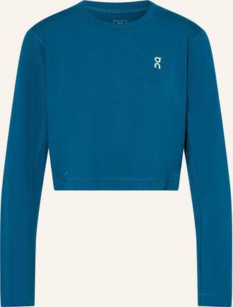 On Longsleeve Train Long-T Crop blau