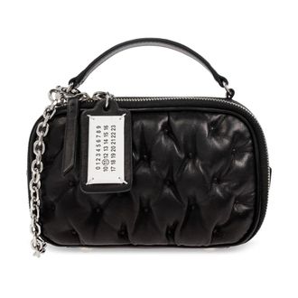 Maison Margiela Glam Slam Small Schwarze Leder-Umh&auml;ngetasche - - Bags - Damen - Schwarzk - ONE SIZE