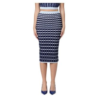 Elisabetta Franchi Strickrock Jacke - - Skirts - Damen - Blau - M