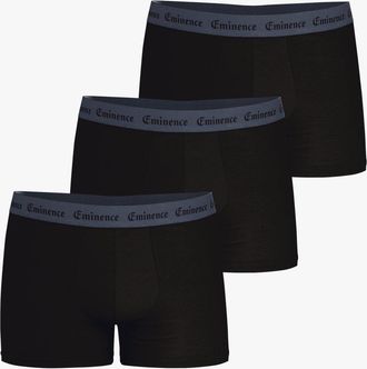 Eminence Lot de 3 boxers unis en coton m&eacute;lang&eacute;
