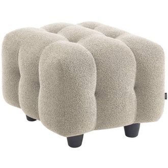 Sweeek Sitzhocker Fu&szlig;hocker mit strukturiertem Boucl&eacute;bezug f&uuml;r 2-Sitzer Sofa Leon