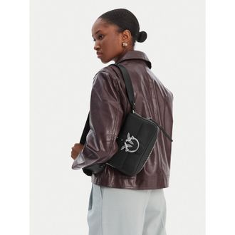 Pinko Handtasche PINKO Love One Slouchy Zip Mini AI 25-26 PLTT 105345 A2JG Schwarz