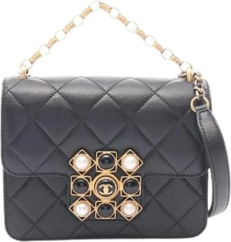 Chanel Pre-owned Sac bandouli&egrave;re Matelass&eacute; en cuir dagneau 2-en-1 - Femme - Pre-owned - Noir - Taille: ONE Size