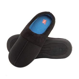 Hanes Mens Memory Foam Indoor Outdoor Clog Slipper Shoe with Fresh IQ