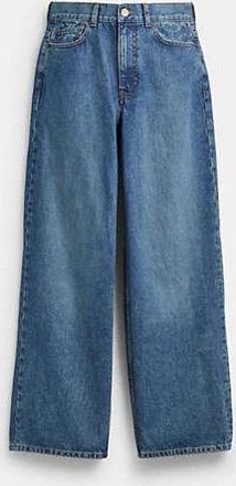 Coach Baggy-Fit-Jeans aus Denim f&uuml;r Frauen in Blau, Gr&ouml;&szlig;e 30 | Baumwolle