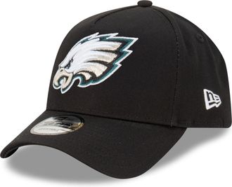 New Era Philadelphia Eagles NFL Evergreen Schwarz Verstellbare 9Forty A-Frame Cap - One-Size