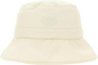 Moncler Femme, Accessoires, Blanc, Taille: ONE Size Logo Bucket Hat