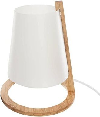 Atmosphera Atmosphera - Lampe Pita - bambou et blanc H26 cm