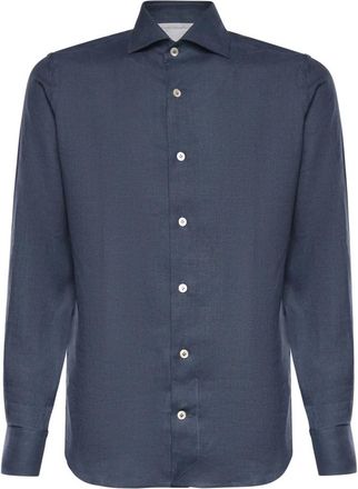Eleventy Homme, Chemises, Bleu, Taille: 2XL LS Dandy Shirt