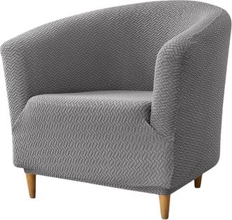 Generic Sesselbez&uuml;ge, Sessel&uuml;berz&uuml;ge, Rundsessel-Drehsesselbez&uuml;ge, Stretch-Sofa-Sitzkissenbez&uuml;ge, elastische Couchbez&uuml;ge (Hellgrau)