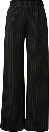 QS by s.Oliver Damen 2172052 Hose lang, Wide Leg, Grey/Black, 44/32