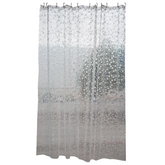 MSV Anti-Schimmel Duschvorhang - Anti-Bakteriell, waschbar, wasserdicht, mit 12 Duschvorhangringen - Eva, Copenhagen Transparent 180x200cm