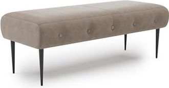 Cavadore Sitzbank Amba, Trendige Polsterbank 2-sitzig für Küche, Esszimmer oder Wohnküche / Küchenbank passend zum 2-Sitzer Amba / 119 x 52 x 54 / Flachgewebe: