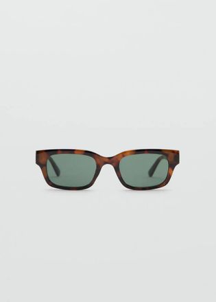 Mango Lunettes de soleil rectangulaires chocolat - Femme - Taille unique - MANGO