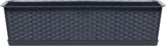 Prosperplast Jardinera für Balkon Ratolla Fall 8.1l., Abmessungen (MM) 489x173x150, Anthrazitfarbe