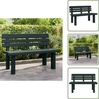 vidaXL The Living Store - Gartenbank Gr&uuml;n 110x52x71 cm Polypropylen - Gartenzubeh&ouml;r - Gartenbank - Outdoor M&ouml;bel - Balkonm&ouml;bel - Terrassenm&ouml;beln