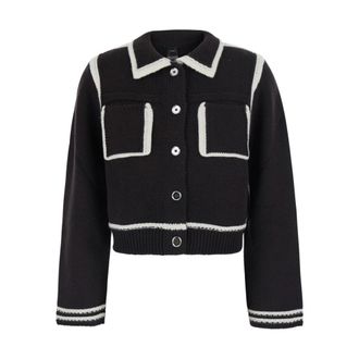 Pinko Merino Spitzenjacke - - Knitwear - Damen - Braun - L