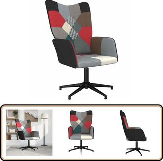 vidaXL Relaxsessel Patchwork Stoff - Sessel - Wohnzimmersessel - Relaxsessel - Drehsessel - Patchwork Sessel