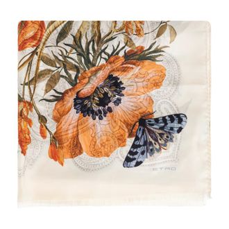 Etro Femme, Accessoires, Beige, Taille: ONE Size Foulard en soie