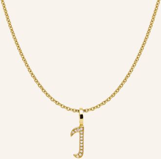 Cada Cada Kette Tiny Diamond Letter I gold
