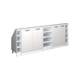 Vicco Ensembles de Meuble de Rangement sous Pente Rion, Blanc Campagne/Blanc, Lot de 5