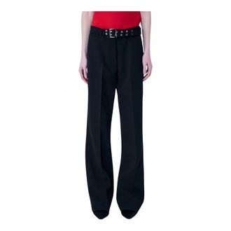 Ganni Bonded Crepe G&uuml;rtelhose - - Trousers - Damen - Schwarzk - 2XS