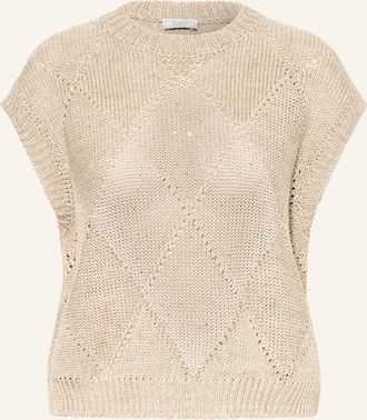 PESERICO Peserico Leinenpullunder Mit Pailletten beige