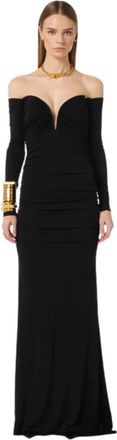 Elisabetta Franchi Femme, Robes, Noir, Taille: 42 FR Jersey Cr&ecirc;pe Sweetheart Gown