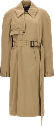 Balenciaga Deconstructed Cotton Twill Trench Coat - Beige