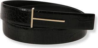Tom Ford Femme, Accessoires, Noir, Taille: 85 CM Ceinture Fine T