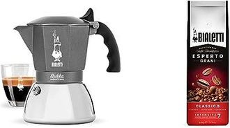 Bialetti Machine à café à induction Brikka, 4 tasses (160 ml), espresso de style bar, adaptée à tous les types de cuisinières, design élégant & Esperto g ani, 