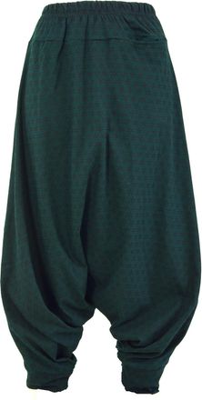 Guru Shop Afghani Hose, Haremshose, Pluderhose, Pumphose, Aladinhose - Petrol, Damen, Baumwolle