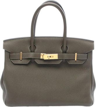 Herm&egrave;s 2020 Togo Birkin Retourne 30 handbag - Braun