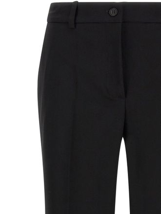 P.A.R.O.S.H. Virgin Wool Straight-Leg Trousers - Black