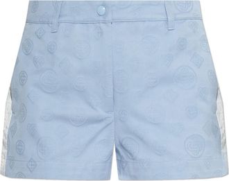 Casablanca Femme, Shorts, Bleu, Taille: 36 FR Monogram Mini Shorts