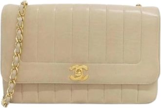 Chanel Sac bandouli&egrave;re vintage doccasion - Femme - Pre-owned - Beige - Taille: ONE Size