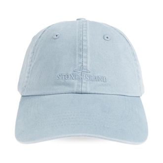 Stone Island Homme, Accessoires, Bleu, Taille: ONE Size Logo Cap