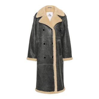Karen by Simonsen Langer Mantel Thunderstorm - - Coats - Damen - Grau - 3XL