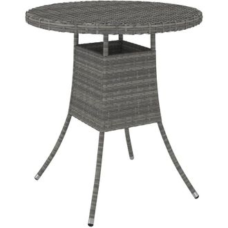 vidaXL Gartentisch Grau 70x70x73 cm Poly Rattan vidaXL