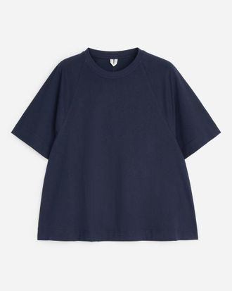 Arket Baumwoll-T-Shirt In A-Linie -Blau