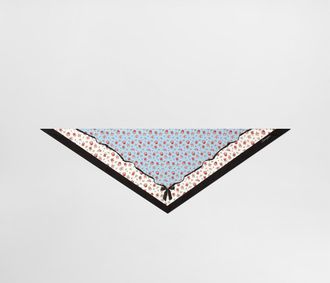 Dolce & Gabbana Small Rose-print Silk Twill Triangle Scarf - Frau Collection Multicolor Onesize
