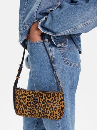 Tommy Jeans Handtasche Tjw Must Leopard Shoulder Bag AW0AW18008 Orange