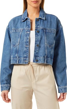 Noisy May Noisy may Damen Jeansjacke mit Knopfleiste und Klappentaschen, Farben:Blau-3, Größe:XL