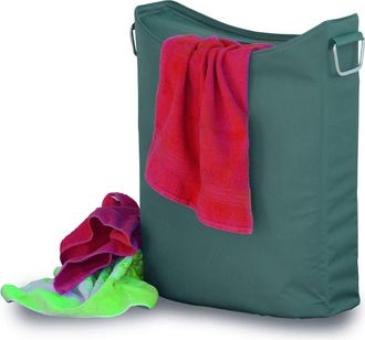 My Home Moderner Wäschekorb, Wäschetonne,Wäschesack, Wäschesammler, Multifunktionstasche,dunkelgrau