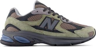 New Balance Homme 2010 en Vert/Marron, Su&egrave;de/Mesh, Taille 40.5 Large