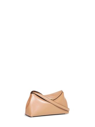 Toteme Womens Clutch Bag T-Lock Camel Calf Leather Handbags Hand